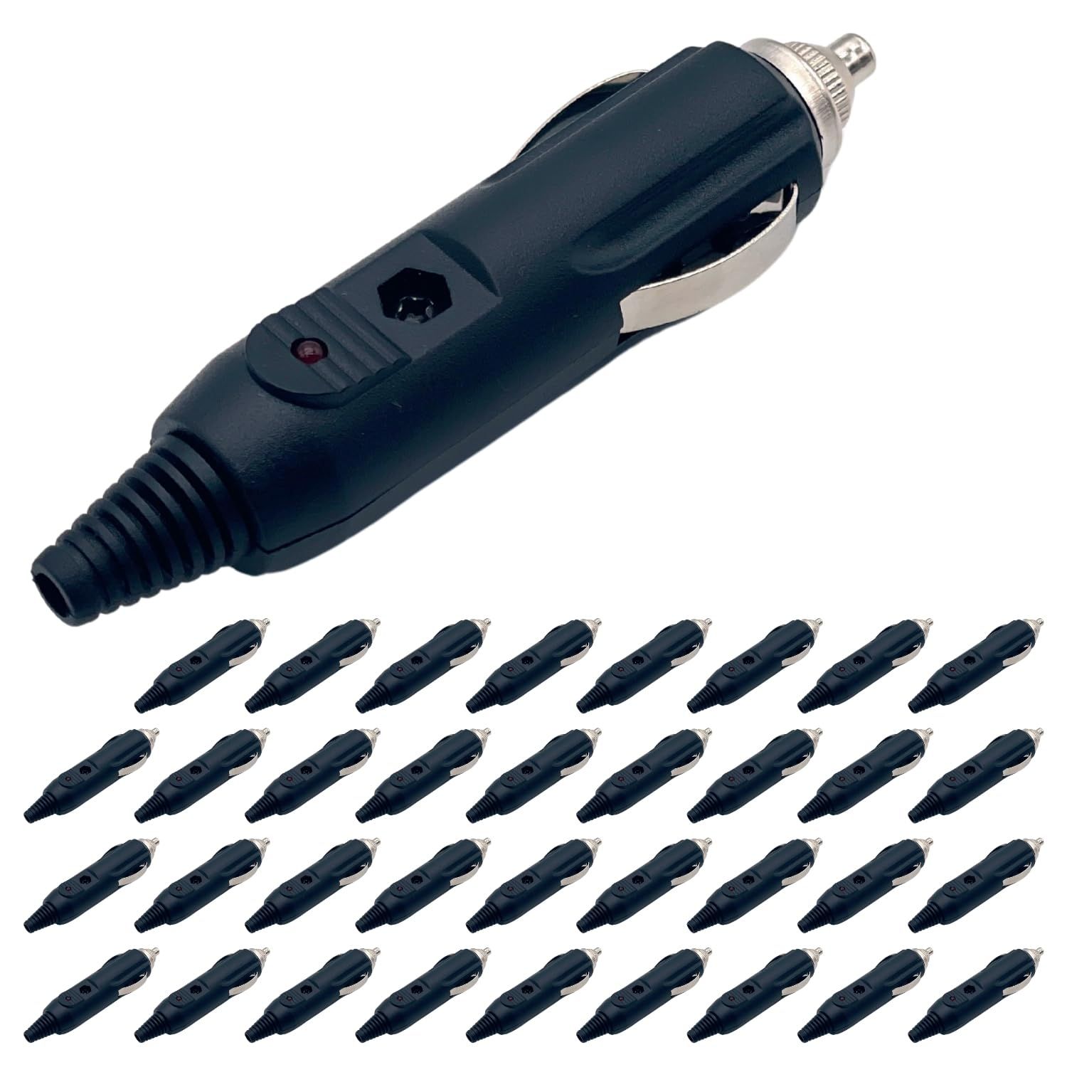 shymie シガー ソケット オス プラグ LED ヒューズ 付 12V 24V 対応 充電器 コネクタ ドラレコ 車 diy タバコ 延長 36個 セット [36個セット] - メルカリ