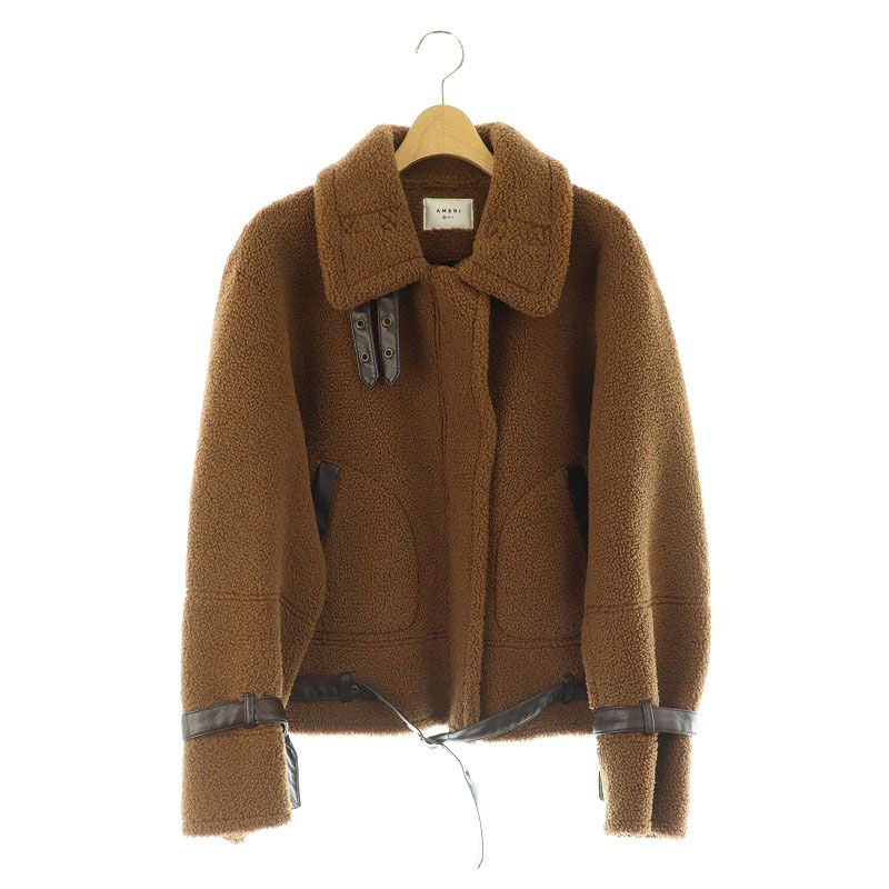 アメリヴィンテージ Ameri VINTAGE COTTON CANDY FLIGHT JACKET ボアジャケット ジップアップ S 茶 ブラウン /MY OS - メルカリ