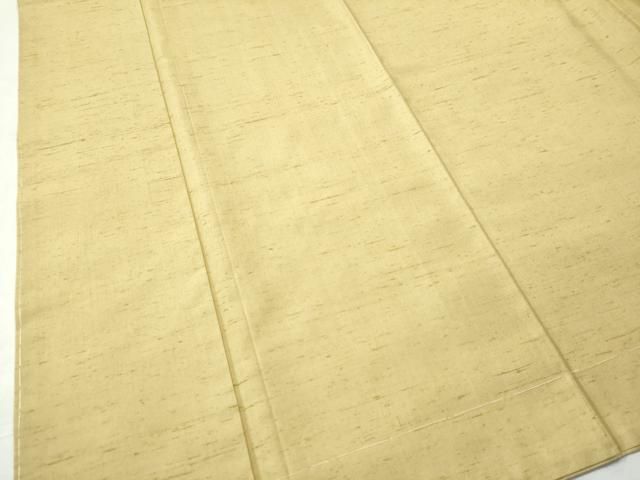 平和屋着物○本加賀友禅 岡本幸治監修 白山紬 色無地 蒸栗色 正絹 逸品