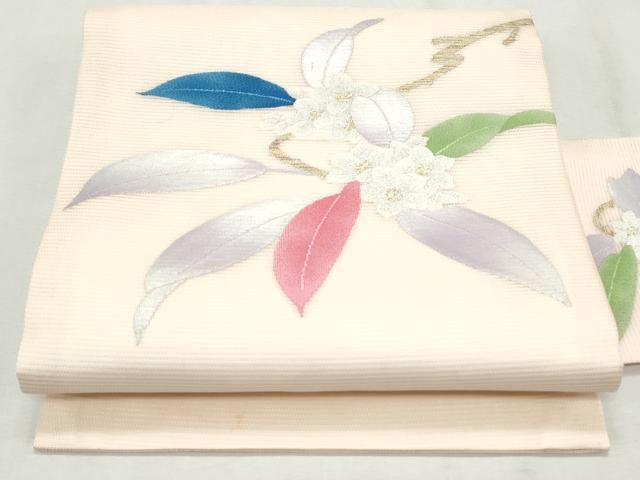 平和屋着物□上質な紬 草花文 正絹 逸品 未使用 AAAZ2949mf