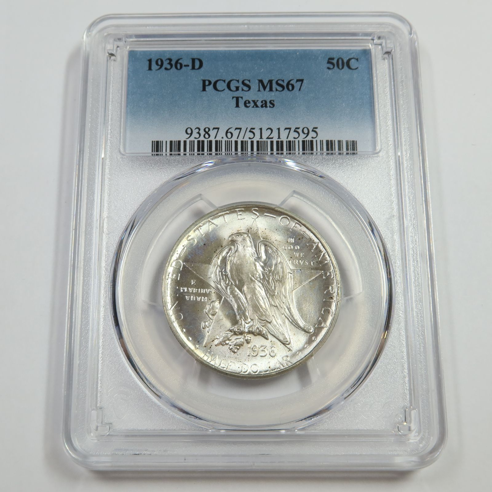 1936 D PCGS MS67 - Silver TEXAS Commemorative Half Dollar 50c Coin - メルカリ