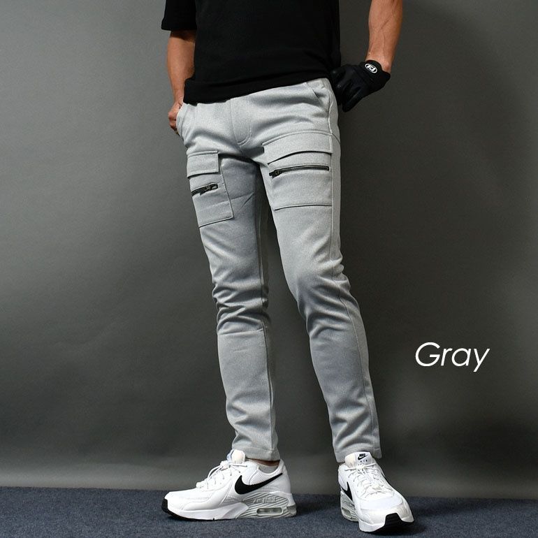 新品【COMONGOLF/コモンゴルフ】カーゴタイプゴルフパンツ/グレー(CG-22033)ゴルフウェア メンズ パンツ 春 秋 ロングパンツ ズボン カーゴ ウエストゴム ストレッチ ポンチ ...