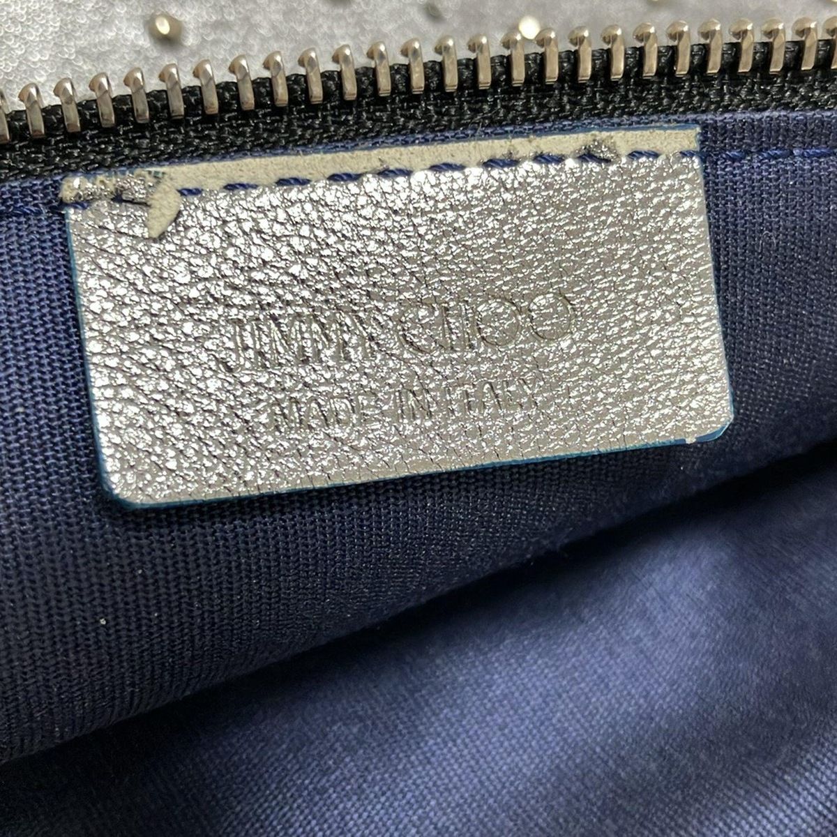 JIMMY CHOO(ジミーチュウ) クラッチバッグ - シルバー スタッズ JIMMY CHOO(ジミーチュウ) クラッチバッグ - シルバー スタッズ