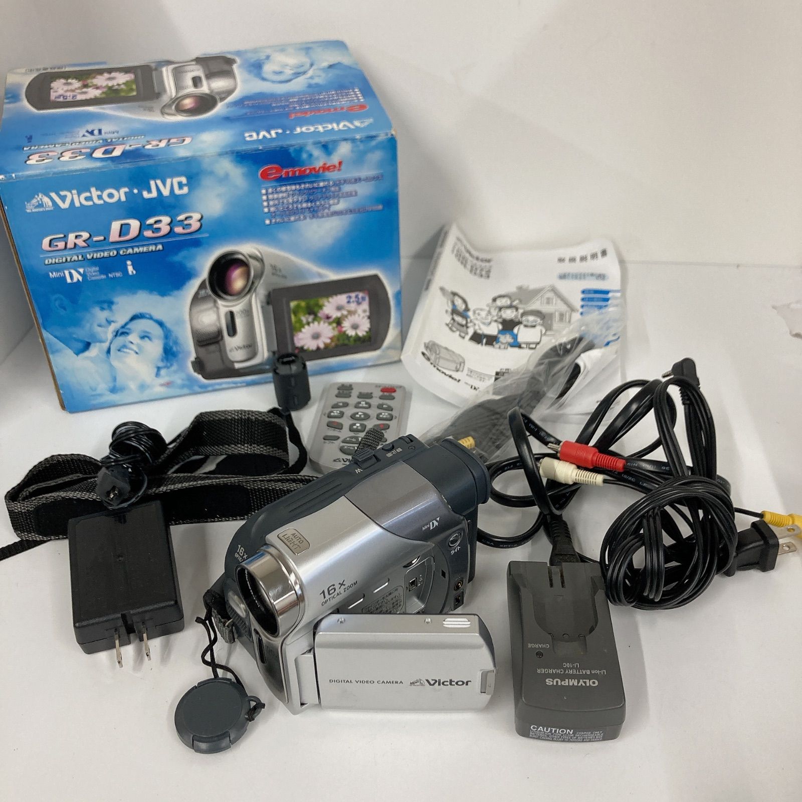 。通電確認済み ビクター デジタルビデオカメラ GR-D33-H【カメラ】【2】 - メルカリ