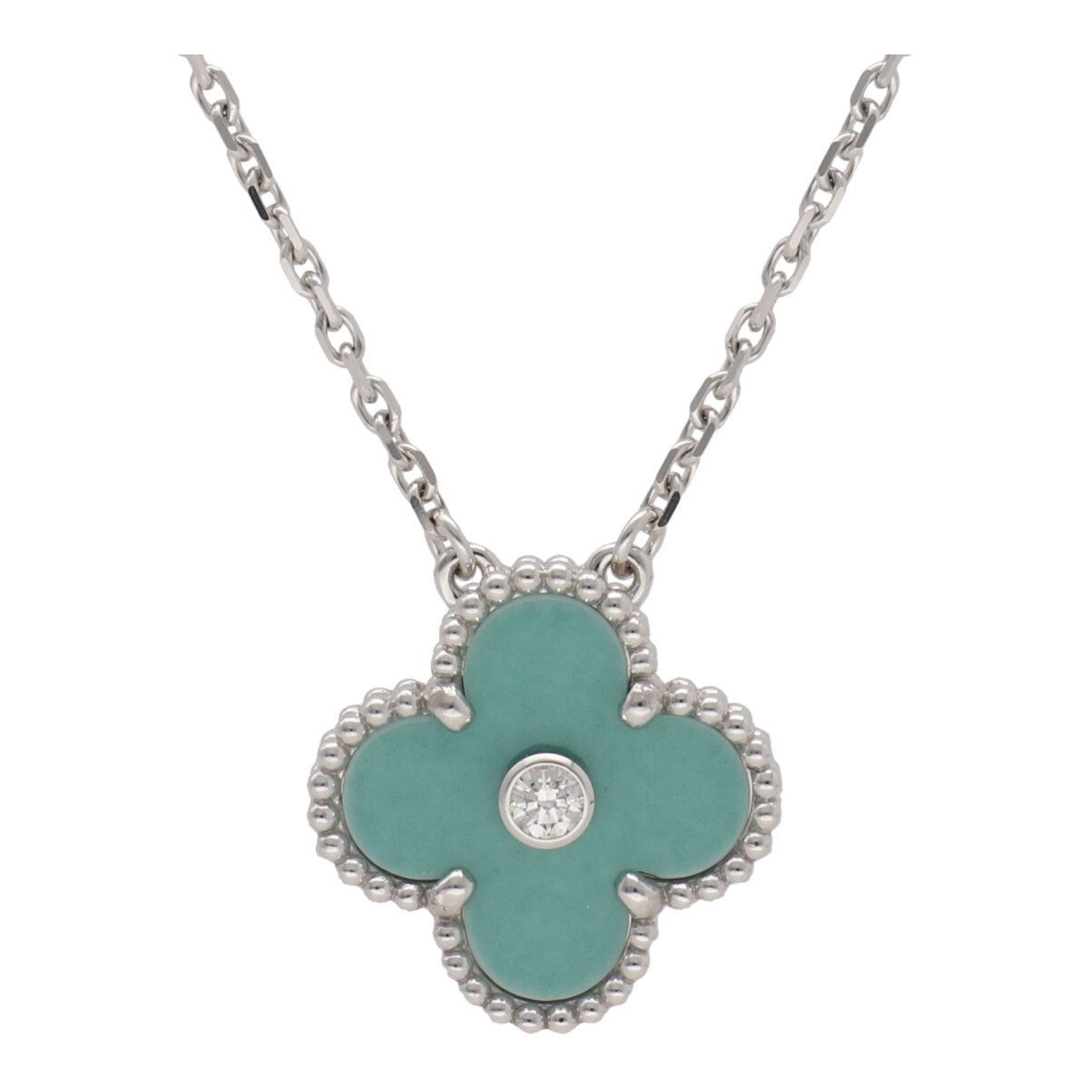 【中古】 Van Cleef Arpels ヴァンクリーフ&アーペル ヴィンテージ アルハンブラ ペンダント VCARP9RU00 セーブル ...