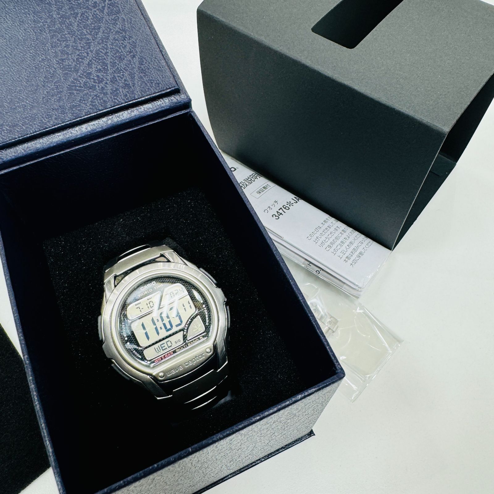 A【稼働品】CASIO カシオ 3476 WV-58R 腕時計 デジタル ウェーブスペクター MULTI BAND 5 メンズ 時計 箱付 ...