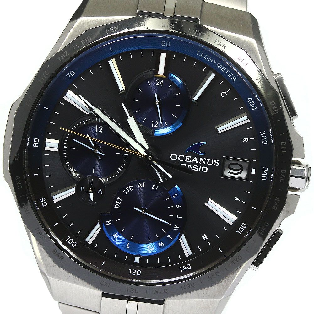 カシオ CASIO OCW-S5000E-1AJF オシアナス マンタ ソーラー電波 メンズ箱・保証書付き_767298 - 中古ブランド腕 ...