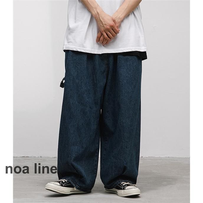 極太 デニム ジーンズ パンツ メンズ ワイドパンツ ルーズフィット