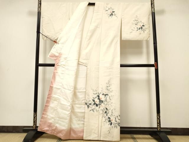 平和屋着物○上質な紬 枝花文 正絹 逸品 CAAV9313ze