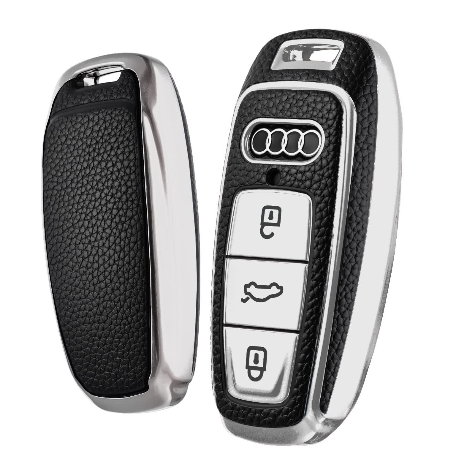 新品 [OATSBASF]アウディに適したキーカバー高級TPU防汚傷対応アウディA6L A7 A8 Q7 Q8専用スタイリッシュスマートリモコンキーカバー PW-シルバー - メルカリ