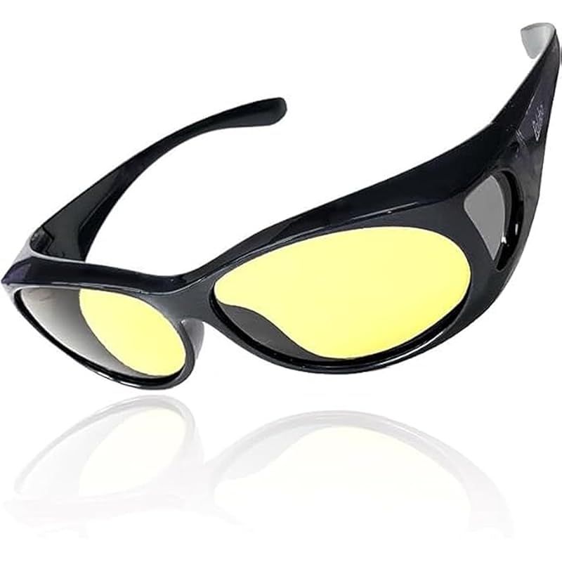 [冒険王] オーバーグラス レディース 夜間 運転 サングラス 偏光サングラス メガネの上から かける 偏光グラス UVカット 鯖江企画 ...