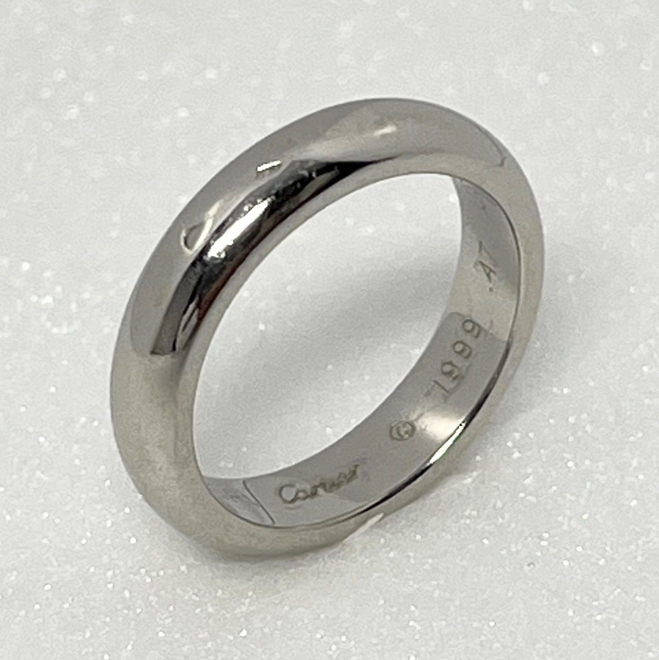 値下げ！CARTIER カルティエ 1895 クラシック バンド ウエディング リング PT950 #47 指輪 7号 ブランドジュエリー アクセサリー プラチナ Pt マリッジ ...