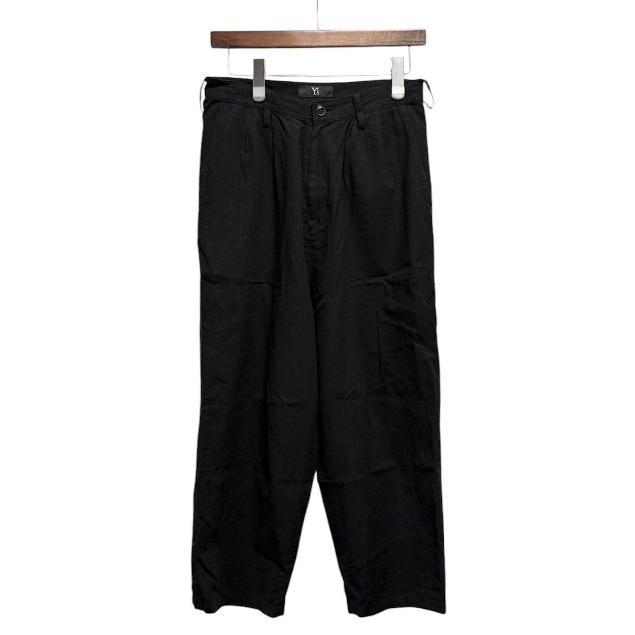Y's ワイズ 24SS COTTON FLAX POPLIN DOUBLE TUCK TAPERED PANTS コットンリネンワイドテーパードパンツ YS-P19-010 13974 - メルカリ