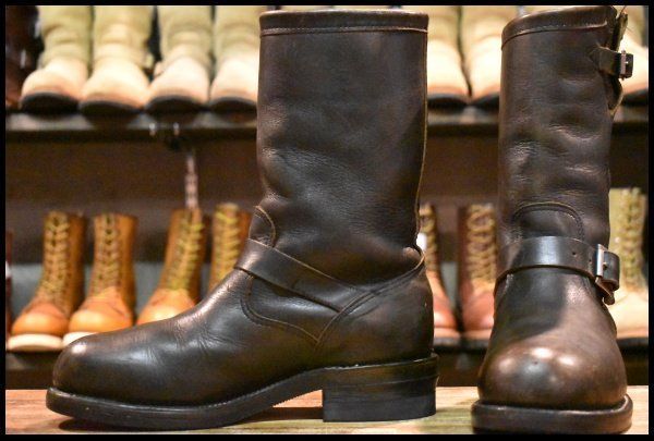 【7E 良品 黒タグ Cマーク PT83】Chippewa チペワ エンジニア 27863 黒 ブラック スチールトゥ 11インチハイト ...