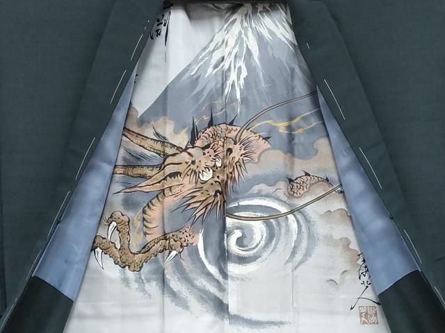 平和屋本店□極上 男性 紬 アンサンブル 色無地 褐返色 逸品 未使用