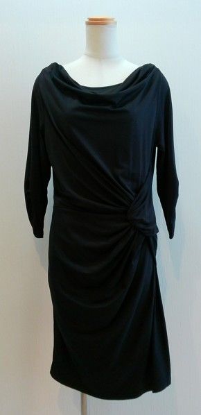 mimosa ワンピース ドレープ 長袖 ストレッチ 9AR ブラック j a201 h③0209 - メルカリ
