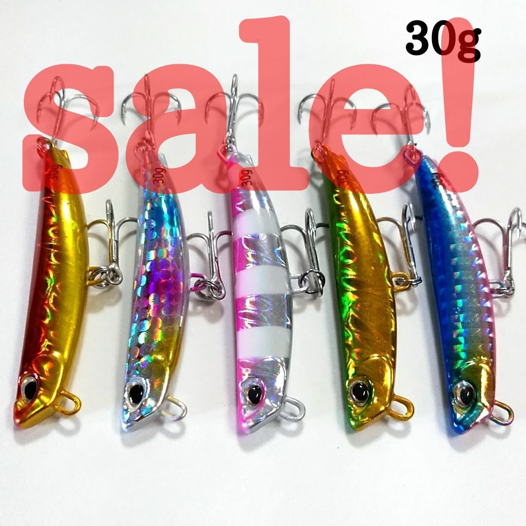後方重心メタルジグ30g 5個セット fi lipper30 ヒラメ、マゴチ - 早寝fisic★魚マークをタップ！ - メルカリ