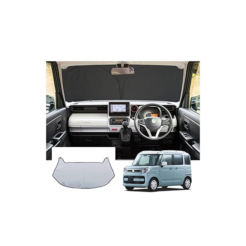 【GAFAT】スズキ スペーシア/スペーシアカスタム/スペーシアギア MK53S型 2代目 2017年~ 2023年 2024新型 専用 スペーシア mk53s車用サンシェード フロントガラス ...