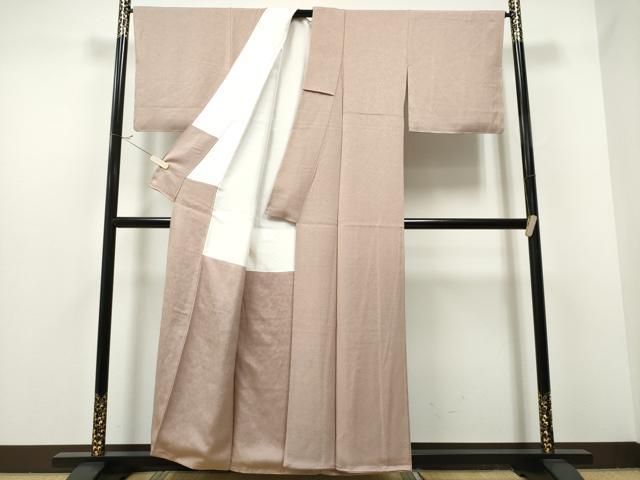 平和屋着物□上質な色無地 作家物 小豆色 正絹 逸品 CAAO9331yk 平和屋