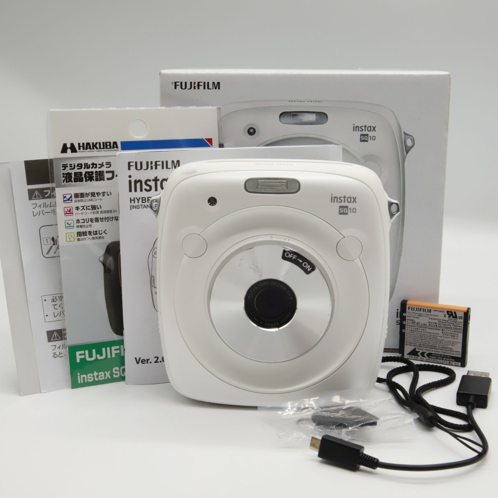良品 FUJIFILM 富士フイルム(FUJIFILM) デジタルチェキ SQUARE SQ10 ホワイト instax SQUARE SQ10 - メルカリ