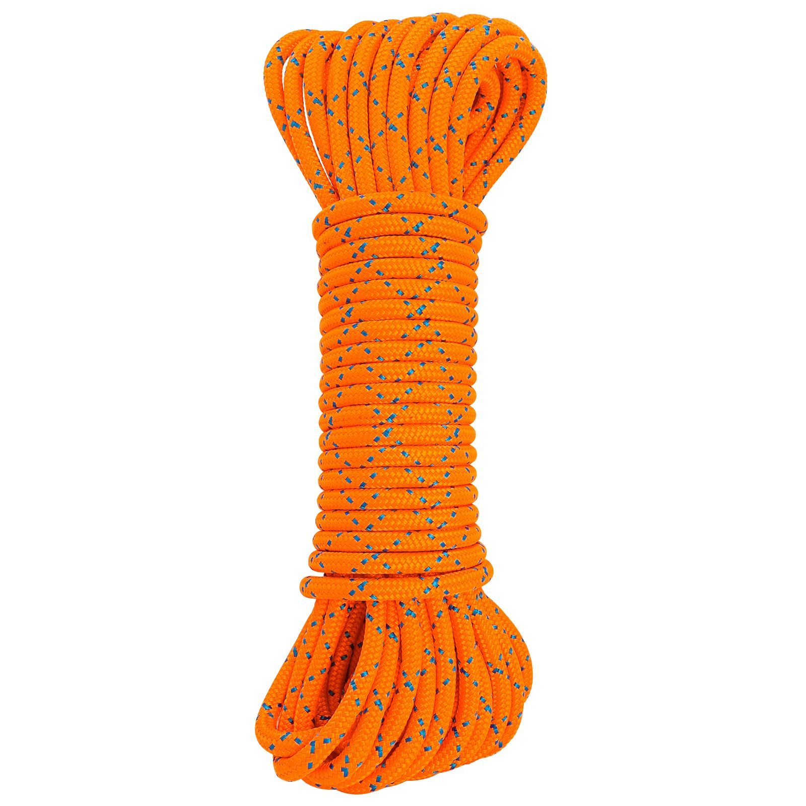 オレンジ_30.5M カットサイズ GM CLIMBING UIAA CE 認証 8mm アクセサリーコード ダブルブレード構造 プルージック ランヤード ストラップ作り用 コード ...