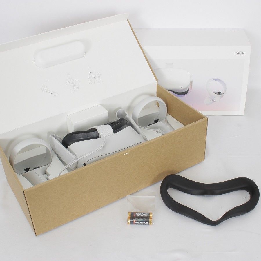 Meta Quest 2 128GB VR ヘッドマウントディスプレイ ヘッドセット メタクエスト2 オキュラスクエスト2 Oculus 本体 ...
