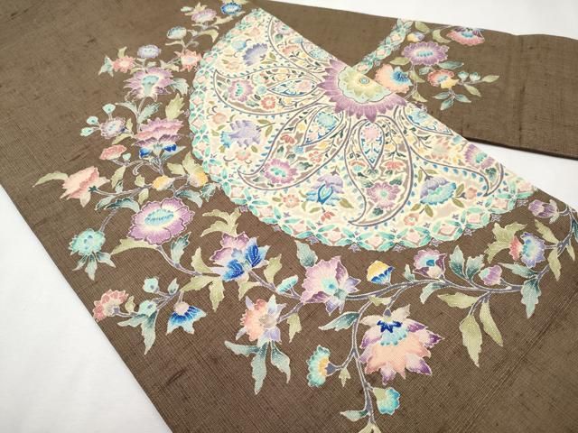 平和屋着物○東京友禅 久呂田明功 色留袖 流水鴛鴦 金彩 鬼しぼ