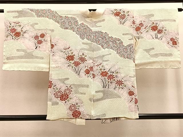 平和屋着物＃道行コート ロング丈 総絞り 花 正絹 逸品 BAAU0025gt