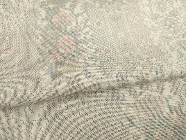 平和屋着物○本場大島紬 カタス9マルキ 花蝶文 さが美扱い ロング丈