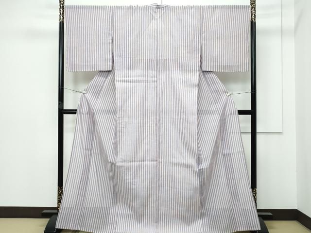 平和屋着物□極上 夏物 本場小千谷縮 間道 杉山織物謹製 証紙付き 麻