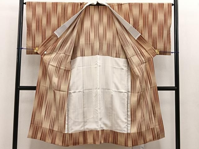 平和屋着物●長襦袢　無双仕立て　幾何学文様　正絹　逸品　BAAU7241mz 平和屋着物○長襦袢 無双仕立て 幾何学文様 正絹 逸品 BAAU7241mz