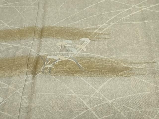 平和屋着物＊夏物 訪問着 絽 草花文 銀彩 正絹 逸品 DAAU2689ud