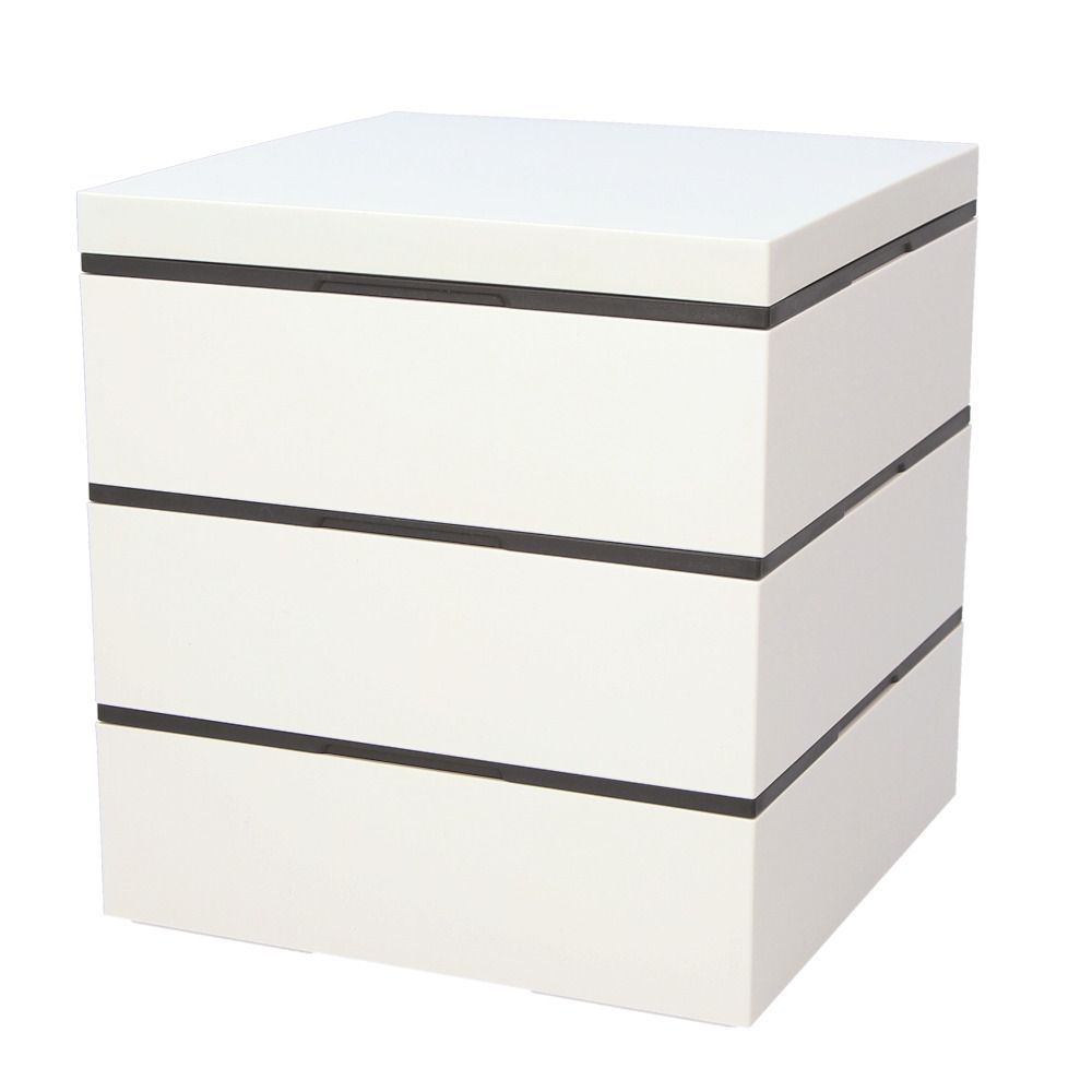 ☆ ホワイト ☆ レンジ対応 18.0角 三段重 重箱 3段 hakoya 弁当 箱 ピクニック ランチボックス 大容量 18cm ファミリー お弁当箱 三段 レンジ対応 食洗機対応 お重 ...