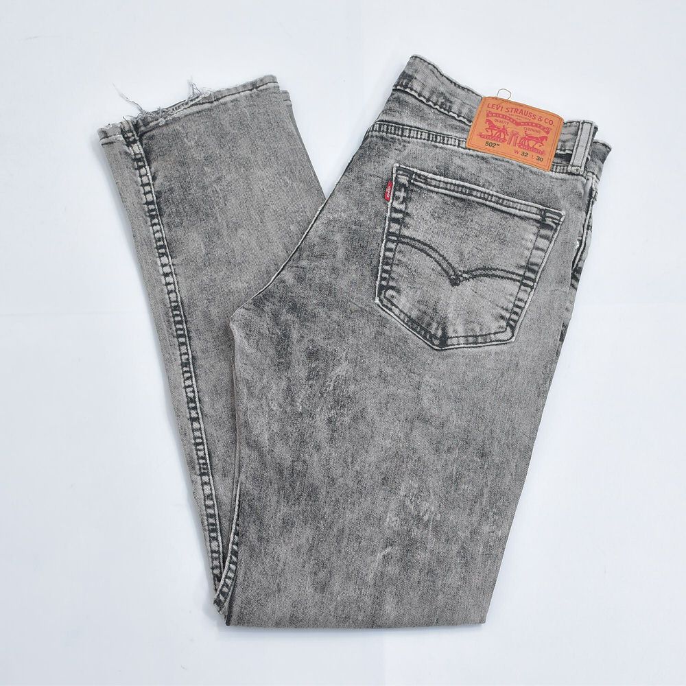 00s～ Levi's502 Taper リーバイス ブラックケミカル デニム パンツ 29507-0001 ジーンズ グランジ風 スリム ...