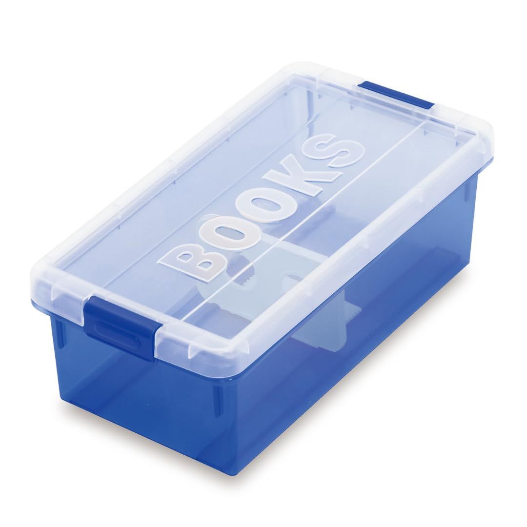 【在庫セール】文庫本対応 日本製 文庫本ピッタリ 幅18.1×奥行37.0×高さ12.4cm 文庫本約26冊収納 文庫本ボックス ブルー 本 文庫本ケース 漫画 文庫本収納 コミック 伊勢藤 ...