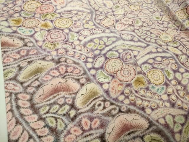 平和屋本店□極上 十七代京屋林蔵 本場結城紬 重要無形文化財 訪問着