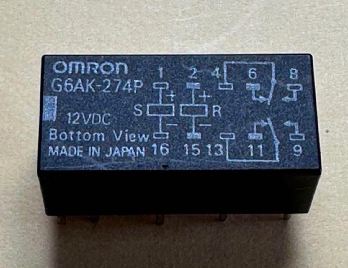 オムロン (OMRON) G6AK-274P DC12 ミニリレー オムロン G6AK-274P DC12 ミニリレー 2巻線ラッチング形 ...