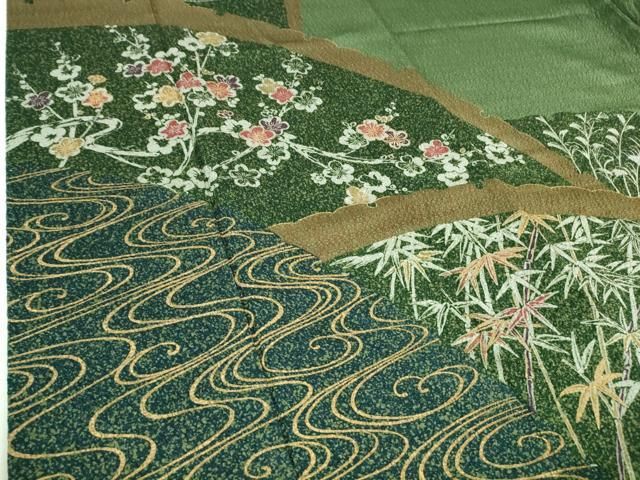 平和屋着物□極上 皇室デザイナー 中村乃武夫 訪問着 雪輪 松竹梅 金彩