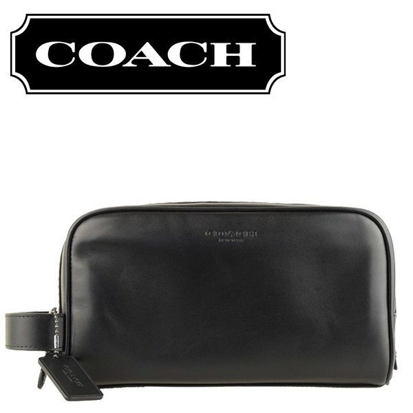 【コーチアウトレット】COACHバッグ セカンドバッグ ポーチ 2522 ブラック シグネチャー スモール トラベルキット メンズバッグ ...