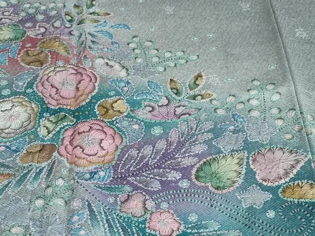 平和屋着物○訪問着 辻が花 暈し染め 金彩 正絹 逸品 DAAW5778ud