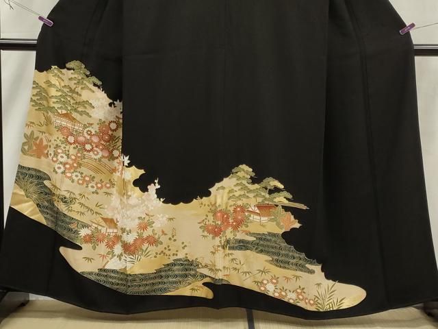 平和屋着物□豪華色留袖 絵巻花松文 暈し染め 金銀彩 正絹