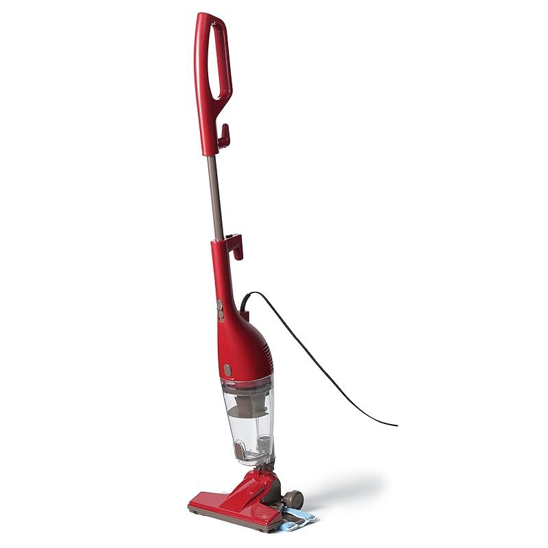 ツインバード 掃除機 サイクロン ワイパー スティッククリーナー フキトリッシュα コード式 ハンディ 布団掃除機 3WAY レッド TC ...