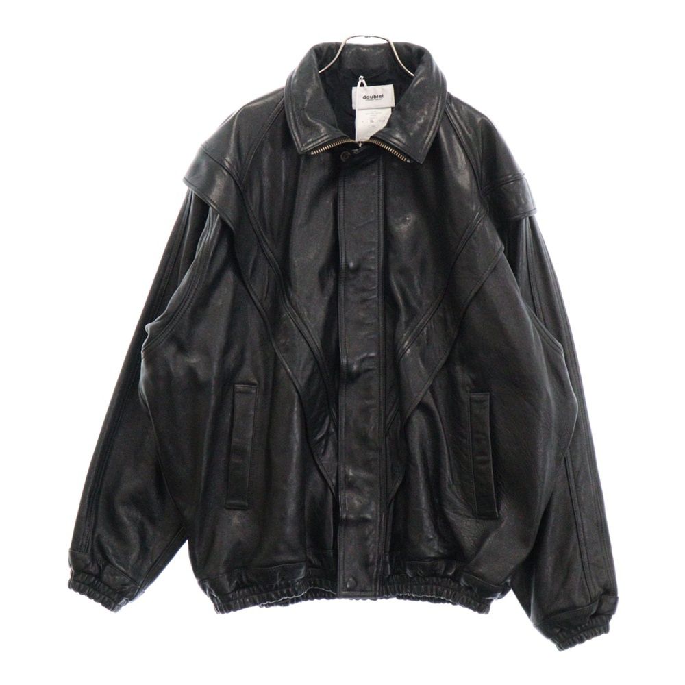 doublet (ダブレット) 24AW LEATHER TRACK JACKET レザートラックジャケット 24AW04BL190 ブラック ...