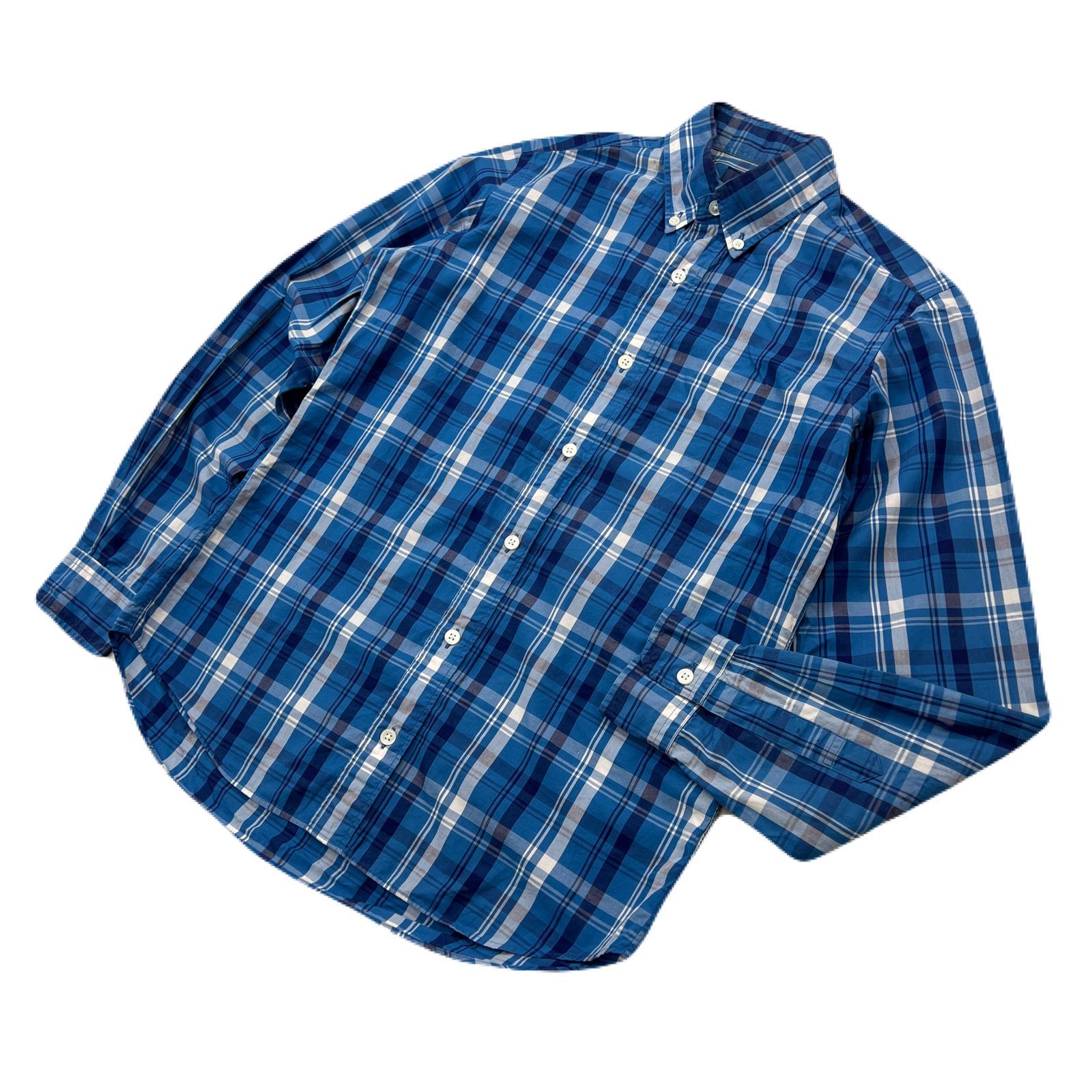 メーカーズシャツ鎌倉 シャツ 長袖 メンズ S ブルー マドラスチェック 134 コットン 日本製 Maker's Shirt KAMAKURA CK235 - メルカリ