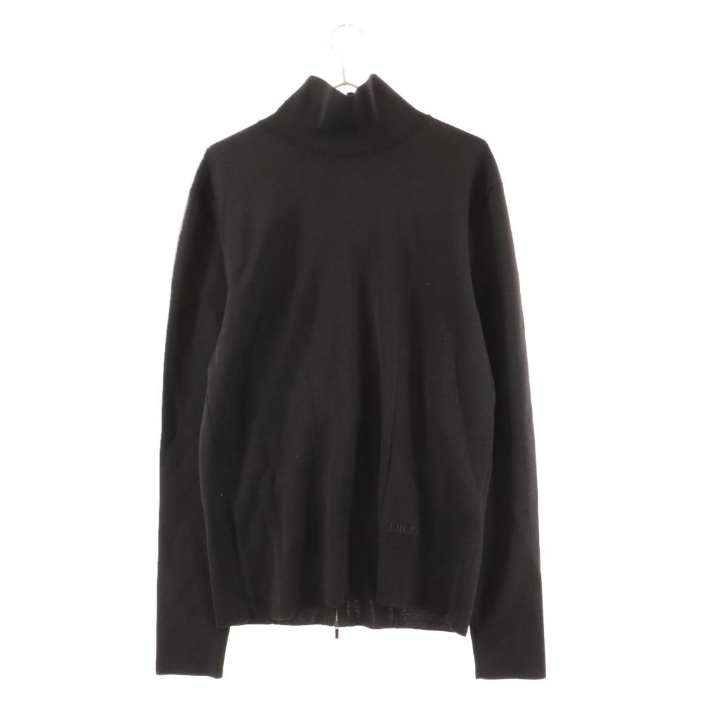 DIOR (ディオール) ロゴ刺繍ドライバーズニットジャケット ブラック