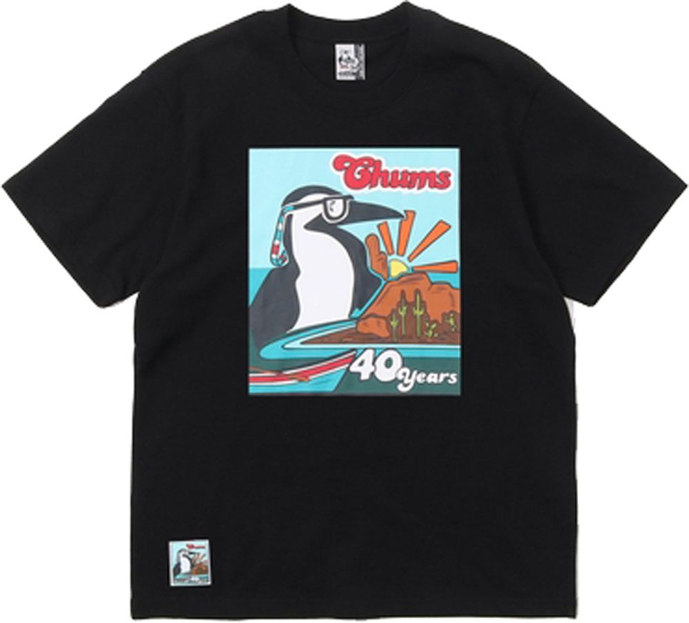 チャムス CHUMS アウトドア チャムス 40イヤー Tシャツ CHUMS 40 Years T-Shirt メンズ レディース コットンTシャツ レジャー キャンプ デイリー グラフィック ...