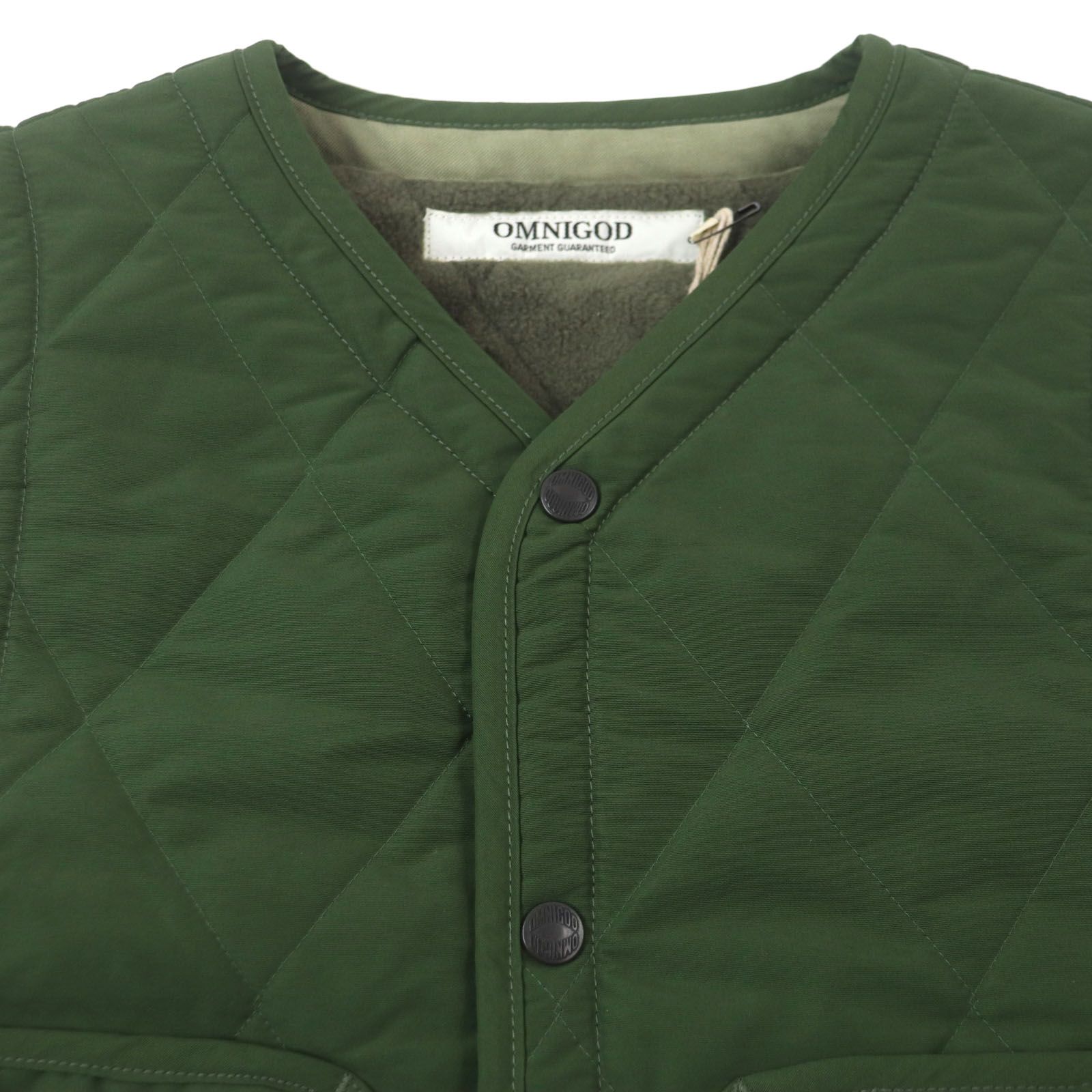 未使用品▽OMNIGOD オムニゴッド 58-182X ロゴ入りボタン 裏ボア 中綿