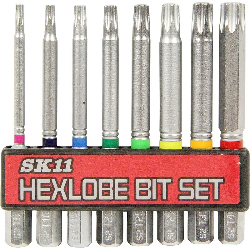 SK11(エスケー11) トルクスネジ用ビット 8点セット 65mm BS-22N 六角軸 6.35mm 0 - メルカリ