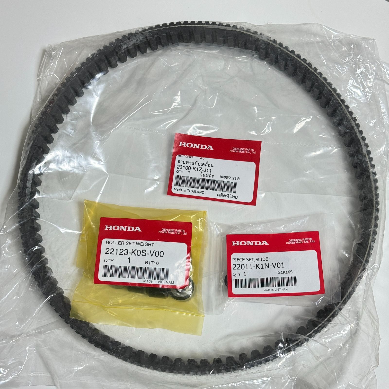 ホンダ 純正 PCX160 KF47 ADV160 KF54 ドライブベルト ウエイトローラー スライドピース 交換3点セット HONDA ...