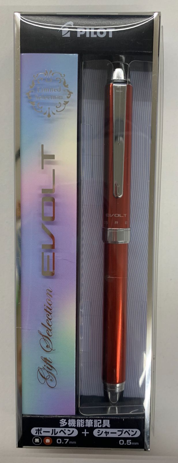 新品未開封☆パイロット多機能ペン PILOT EVOLT 2+1エボルトBTHE-1SR-Rレッド（2017年ギフト用）黒赤ボールペン（0.7 ...
